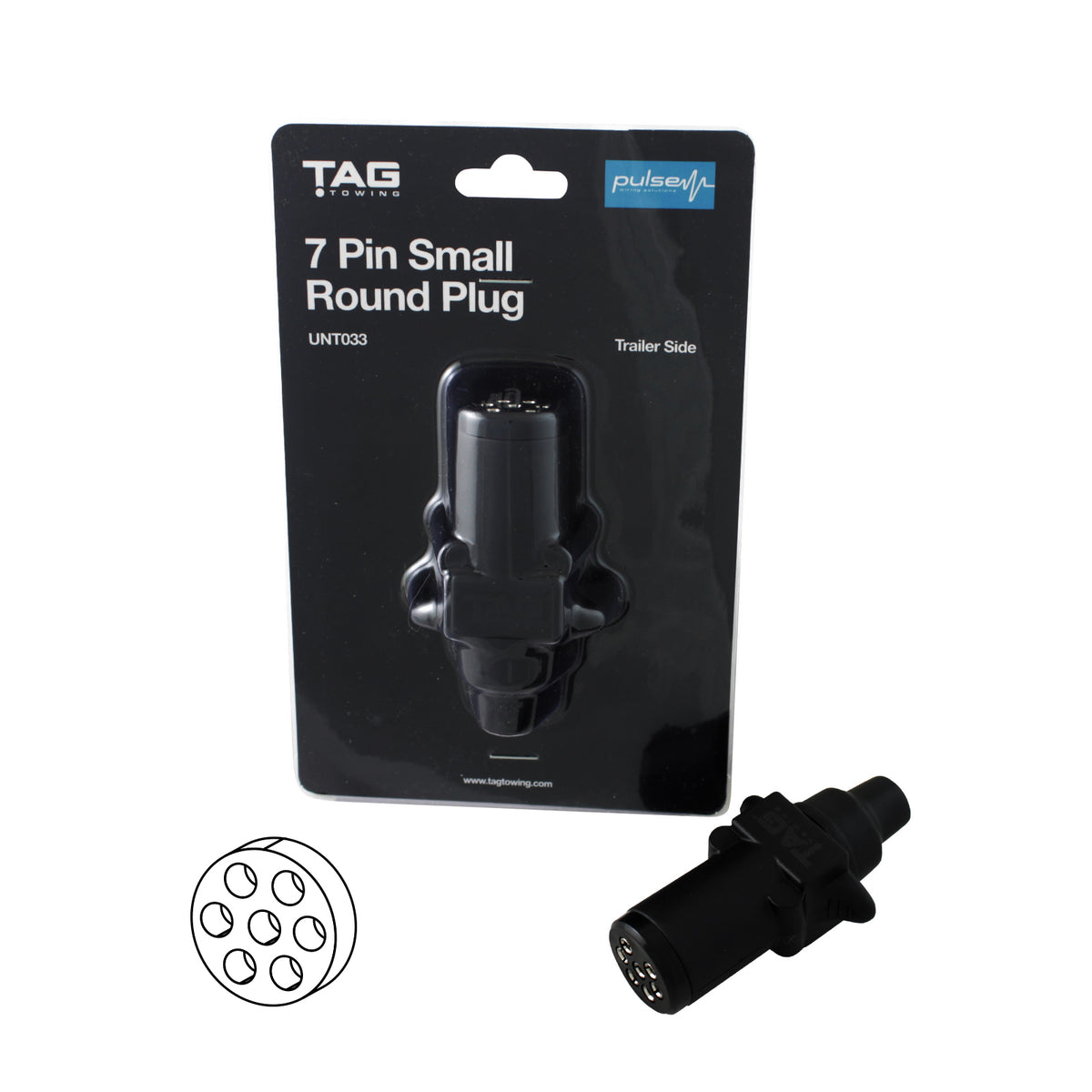 TAG 7 Pin Small Round Plug (Trailer Side) – Electric Brakes Australia